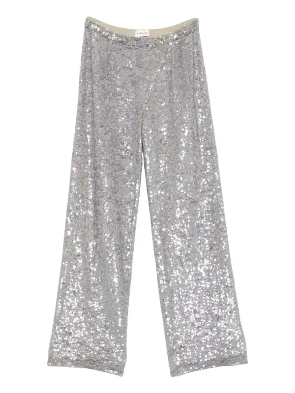 P.a.r.o.s.h Sequined Straight-leg Trousers - Gray