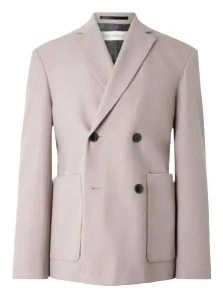 Dries Van Noten Long Sleeve Double-breasted Jacket - Nude