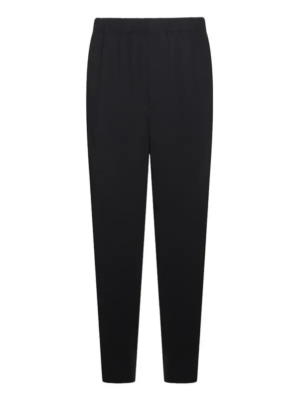 Giorgio Armani Straight Leg Elastic Waist Trousers - Black