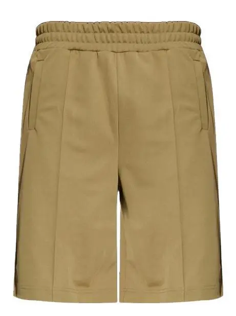 Palm Angels Curved Logo Printed Shorts - Green