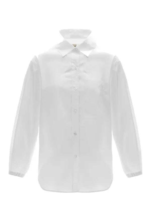 Herno Long-sleeved Shirt With Embroidered Logo - White