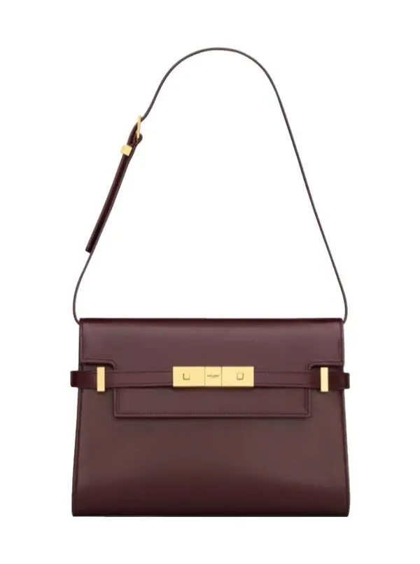 Saint Laurent Manhattan Small Shoulder Bag - Red Cabernet