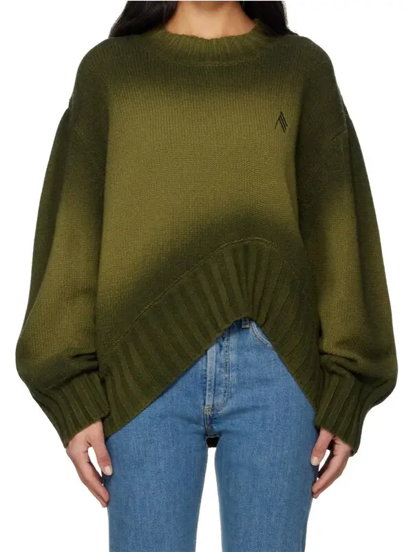 Attico Wool And Cashmere Blend Sweater - Green