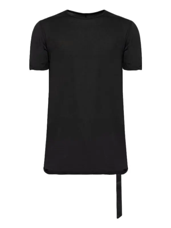 Rick Owens Side-tie Organic Cotton T-shirt - Black