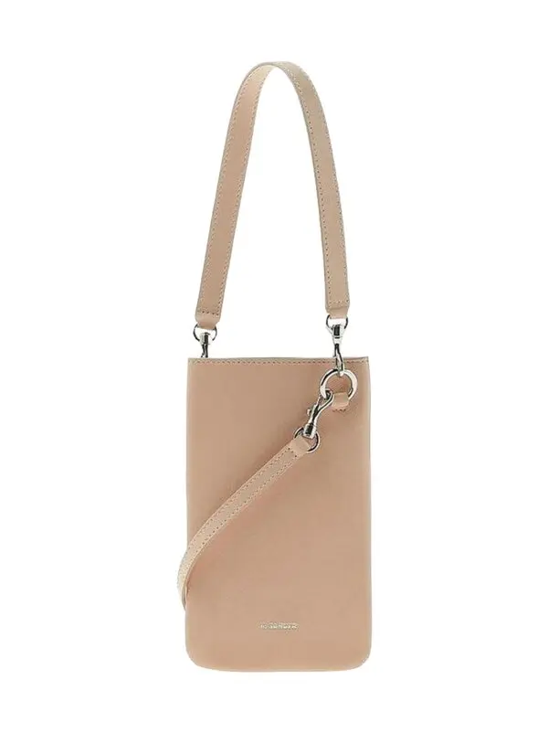 JIL SANDER Logo Shoulder Bag - Nude