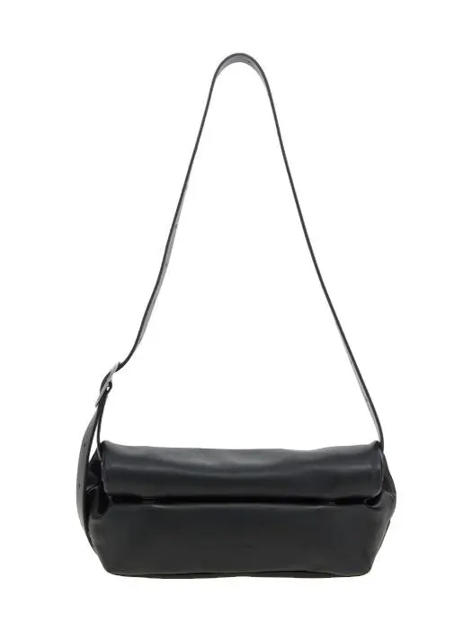 JIL SANDER Small Rollup Shoulder Bag - Black