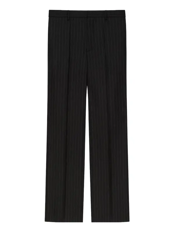 Givenchy Tailored Wool Pants With Pin Stripes - Black