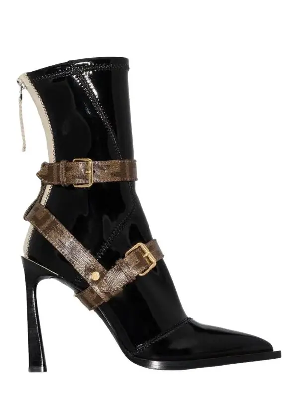 Fendi Clasp And Ankle Boots - Black
