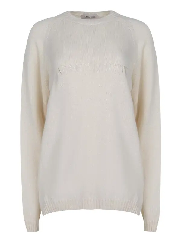 Alberta Ferretti Crew Neck Sweater - Beige