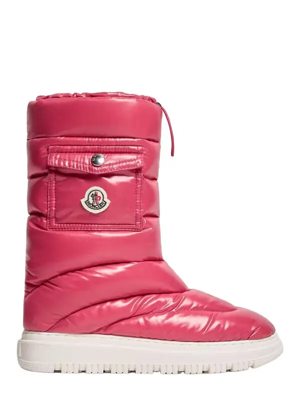 Moncler Padded Logo Patch Snow Boots - Purple-red