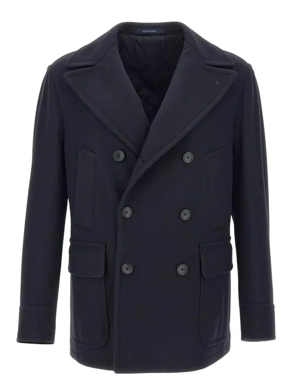 Tagliatore Double-breasted Peacoat - Blue