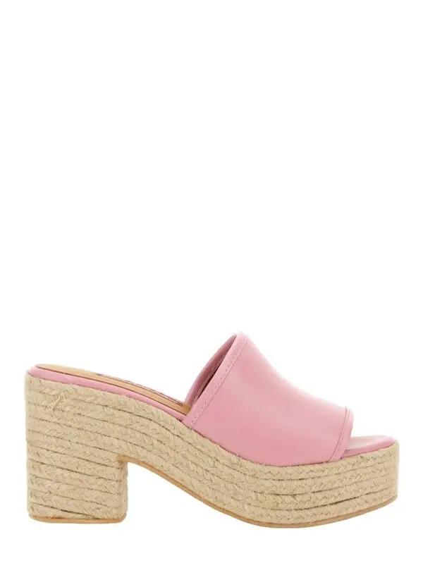 Moschino High Heel Platform Sandals - Nude
