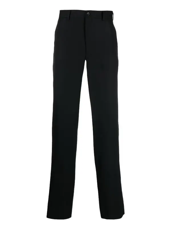 Comme Des Garçons Straight Leg Wool Trousers - Black