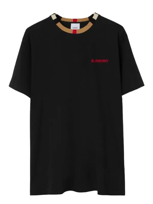 Burberry Item O-neck Short-sleeved T-shirt - Black