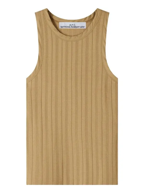 A.p.c. Ribbed-jersey Tank Top - Nude
