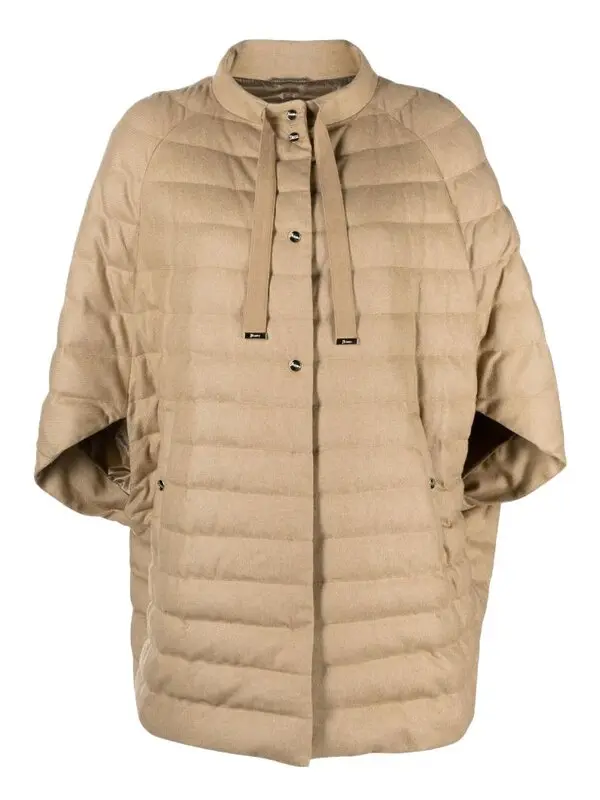 Herno Quilted Jacket With Bow Detail - Nude
