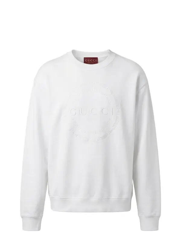 Gucci Embroidery Jersey Sweatshirt - White