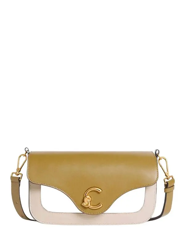 COCCINELLE Color Blocked Shoulder Bag - Green