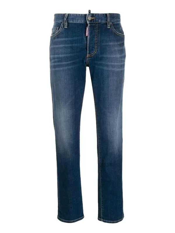 Dsquared2 Mid-rise Cropped Jeans - Blue