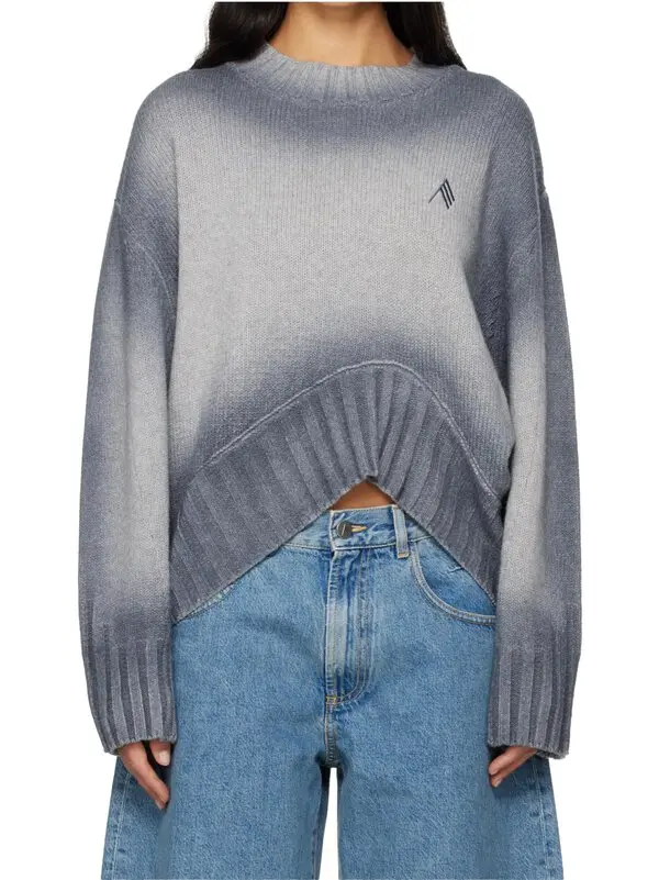Attico Gradient Knit Jumper - Light Gray