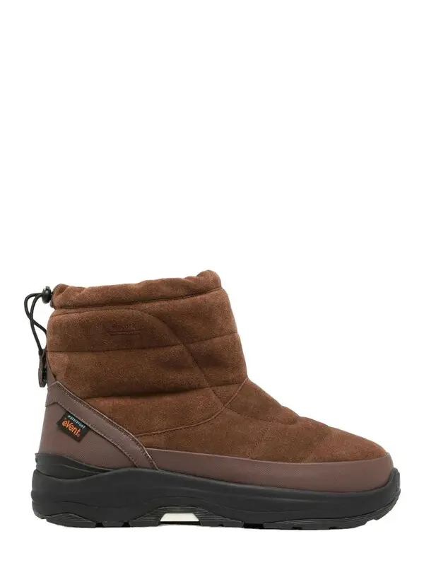Suicoke Round Toe Boots With Logo Detailing And Thick Sole - Brown