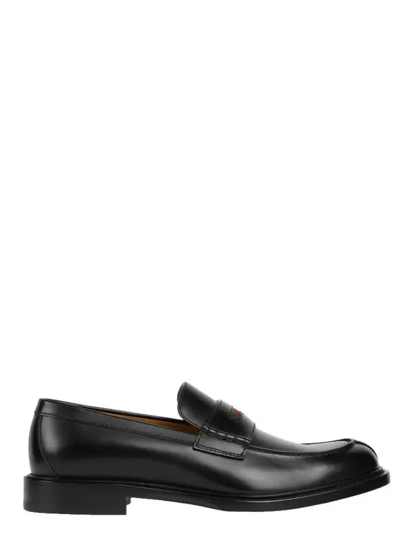 Gucci Web Detailed Loafers - Black