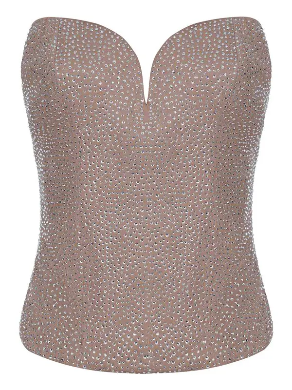 Giuseppe Di Morabito Embellished Bustier - Gray