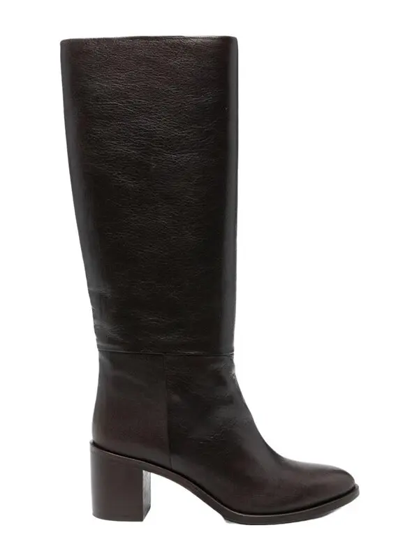 P.a.r.o.s.h Knee-high Pull-on Boots With Square Heel - Black