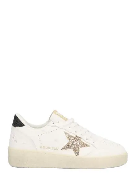 GOLDEN GOOSE Ballstar Glittered Sneakers - White