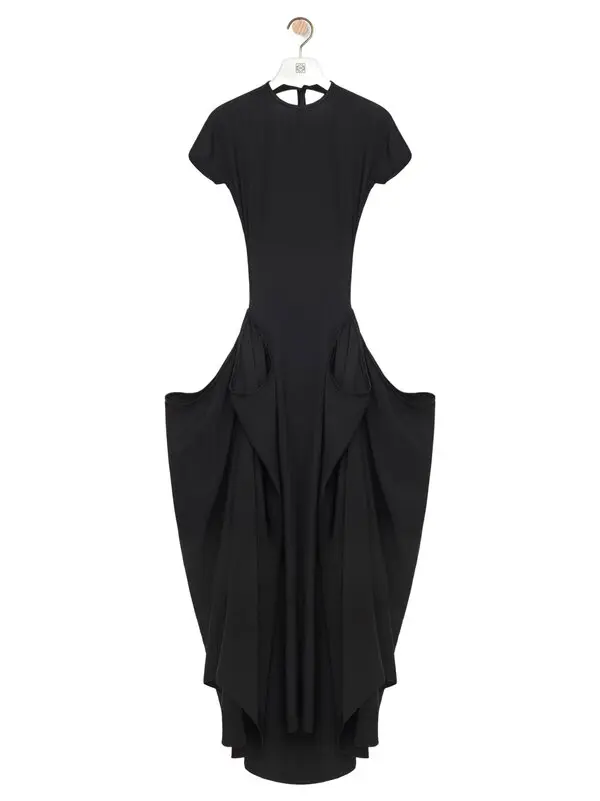Loewe Open Back Midi Dress - Black