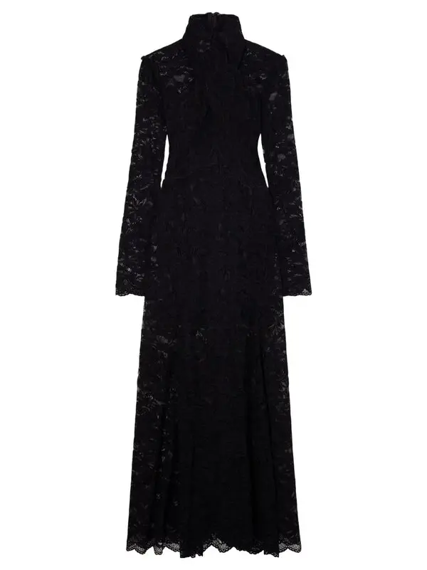 Rabanne Lace Midi Dress - Black