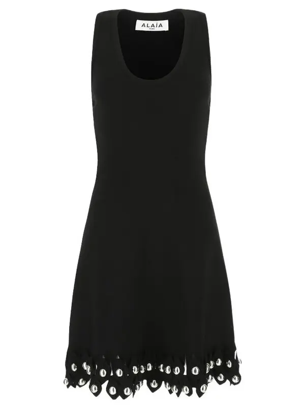 Alaïa A-line Mini Dress - Black
