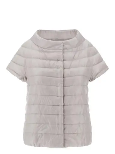Herno Quilted Short-sleeved Down Jacket - Gray