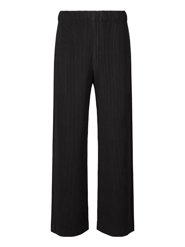 Issey Miyake Homme Plissé Straight-leg Pleated Trousers - Black