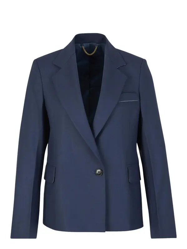 Victoria Beckham Single-breasted Blazer - Blue
