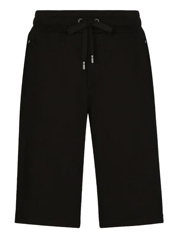 Dolce & Gabbana Thigh-length Drawstring Track Shorts - Black