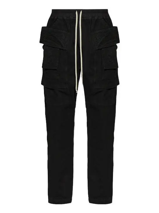 Rick Owens Drawstring Cargo Pants - Black