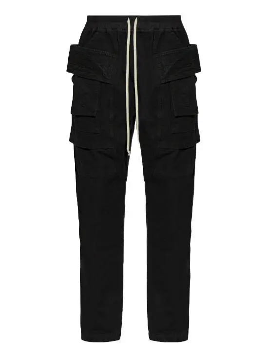 Rick Owens Drawstring Cargo Pants - Black