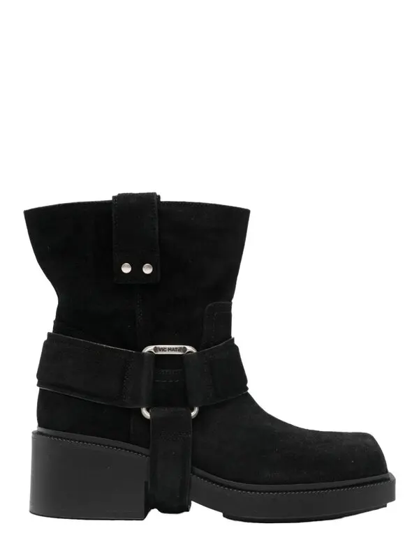 VIC MATIE Harness Ankle Boots - Black