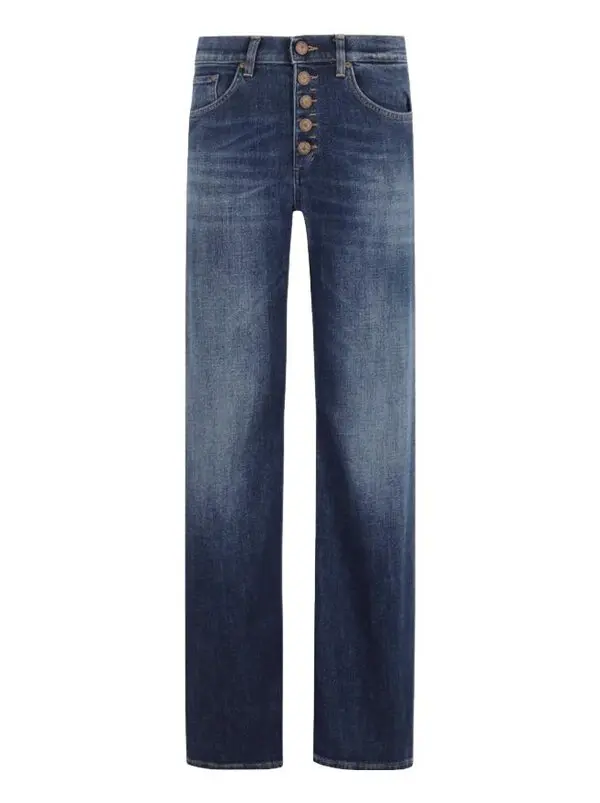 DONDUP Wide-leg Button-fly Jeans - Blue