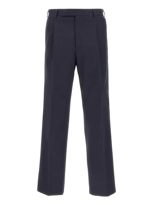 PT TORINO Quindici Wool Tailored Trousers - Blue
