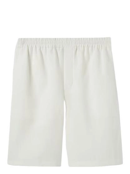 Gucci Logo Embossed Linen Shorts - White