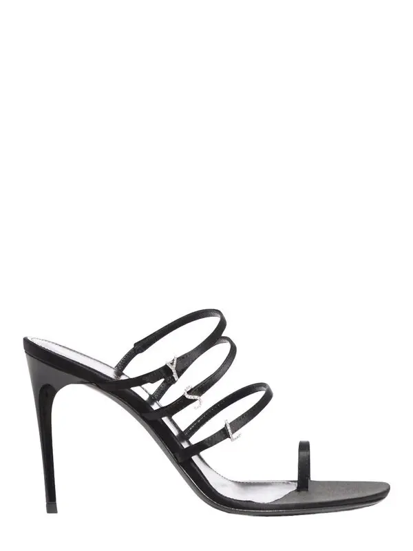 Saint Laurent Jerry Square Open Toe Mules - Black