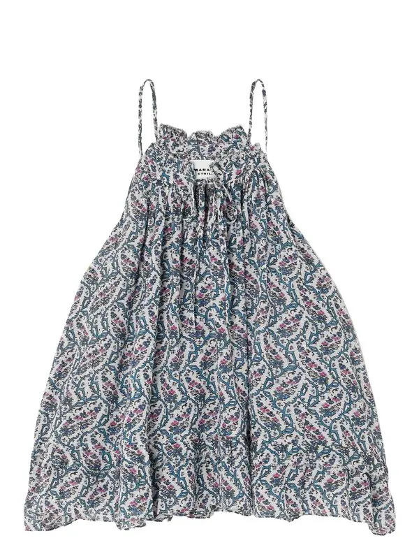 Isabel Marant Étoile Flared Floral Sleeveless Blouse - Gray