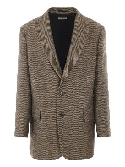 Dries Van Noten Single-breasted Blazer - Green
