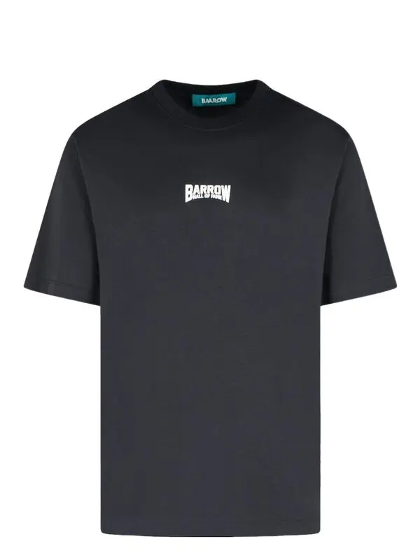 BARROW Bear Printed Crewneck T-shirt - Black