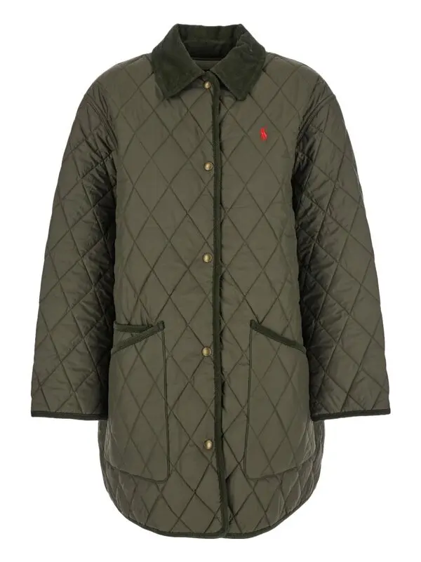 Polo Ralph Lauren Quilted Corduroy-collar Jacket - Green