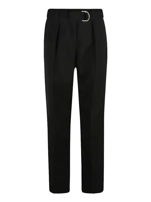 JIL SANDER Belted Wide-leg Trousers - Black