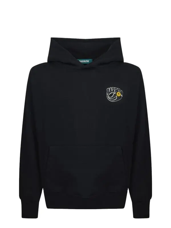 BARROW Teddy Bear Baseball Print Hoodie - Black