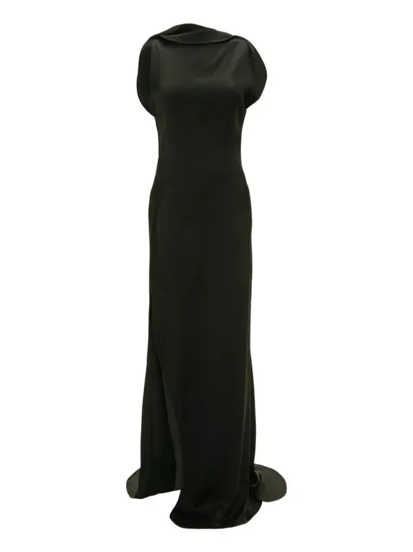 Victoria Beckham Carla Asymmetric Long Dress - Black